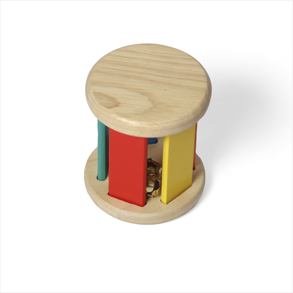 Wooden Colorful Roller Rattle - D'bebé